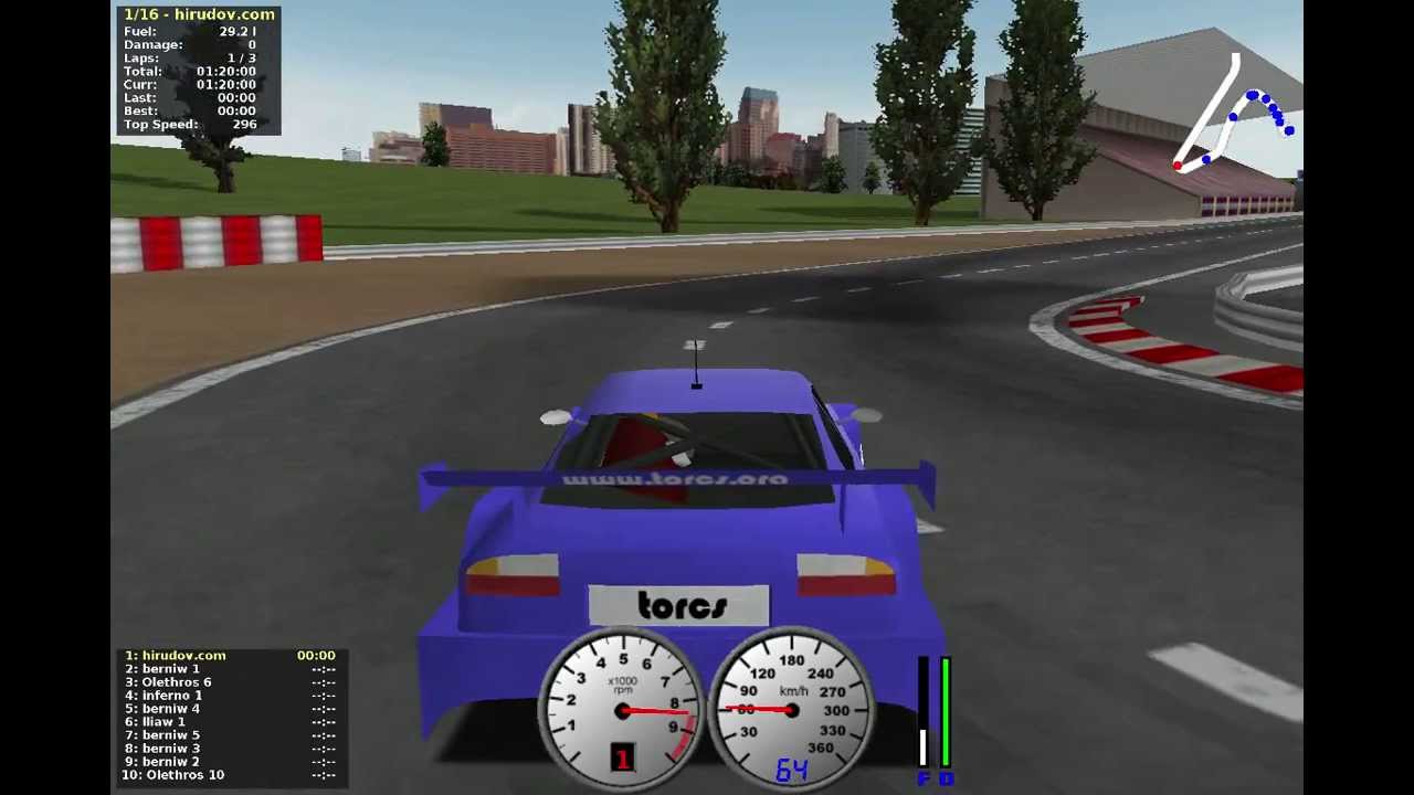 TORCS gameplay car5-trb1 versus all on Road Tracks - Street 1 - YouTube