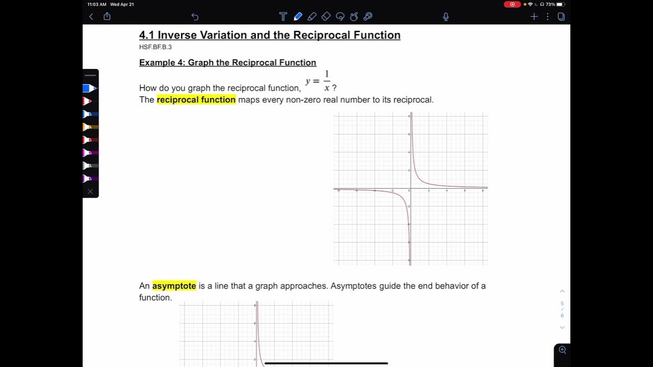 4.1.4 Graph the Reciprocal Function - YouTube