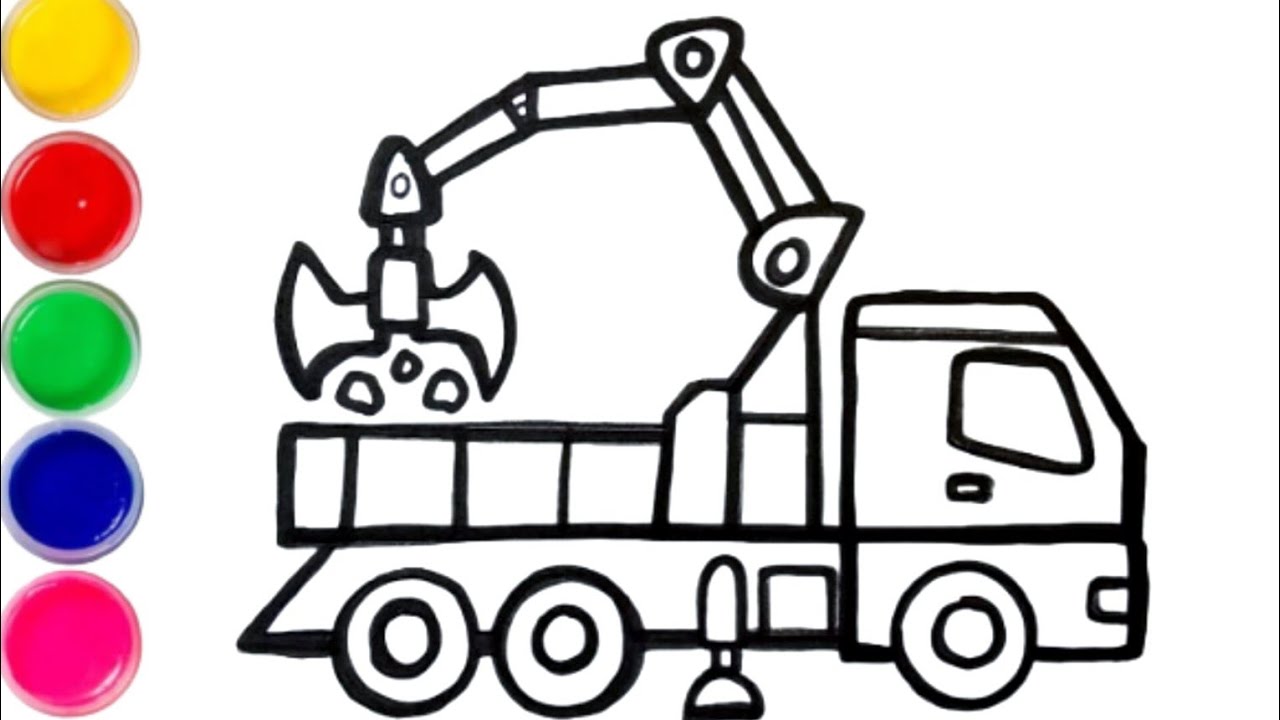 How to draw a truck step by step easy to draw | drawing tutorial - YouTube