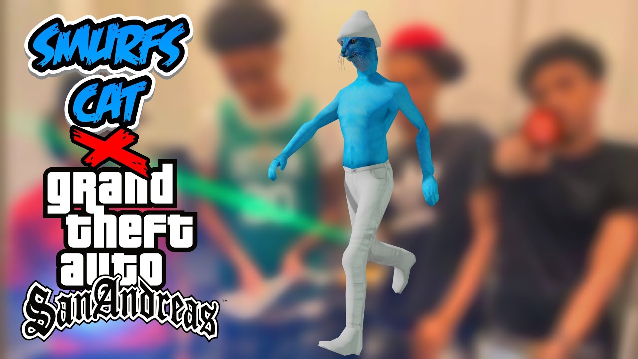 SHARE!! Skin MEME Smurf Cat || GTA SA/MP - YouTube