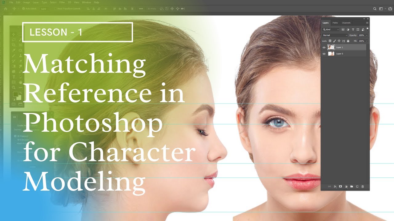 Matching Reference in Photoshop for Character Modelling - YouTube