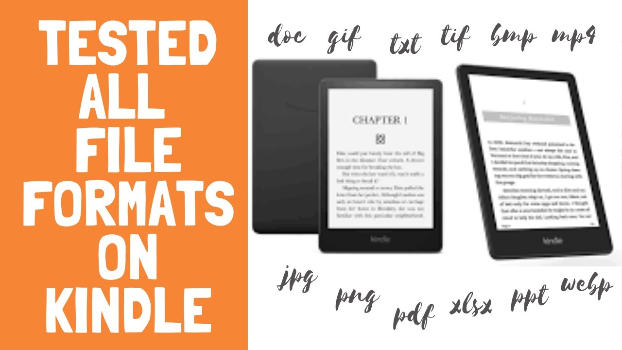 TESTED ALL 19 TYPES OF FILES ON 10th GEN AMAZON KINDLE EBOOK READER ...
