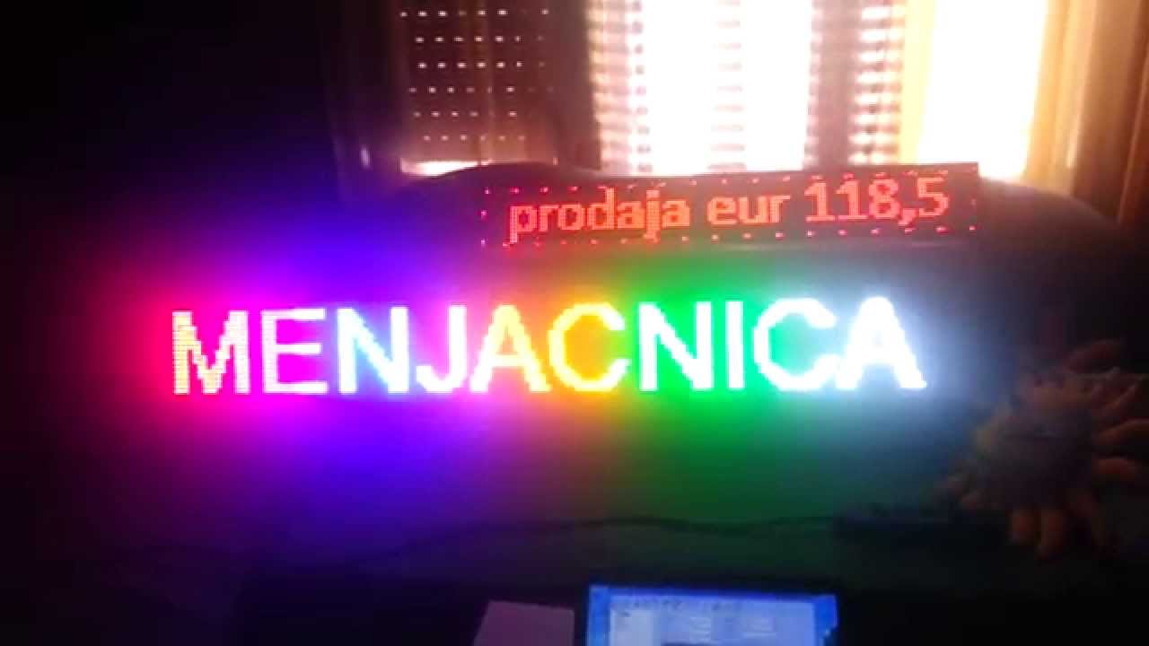 led display reklama fipka 5 boja - YouTube