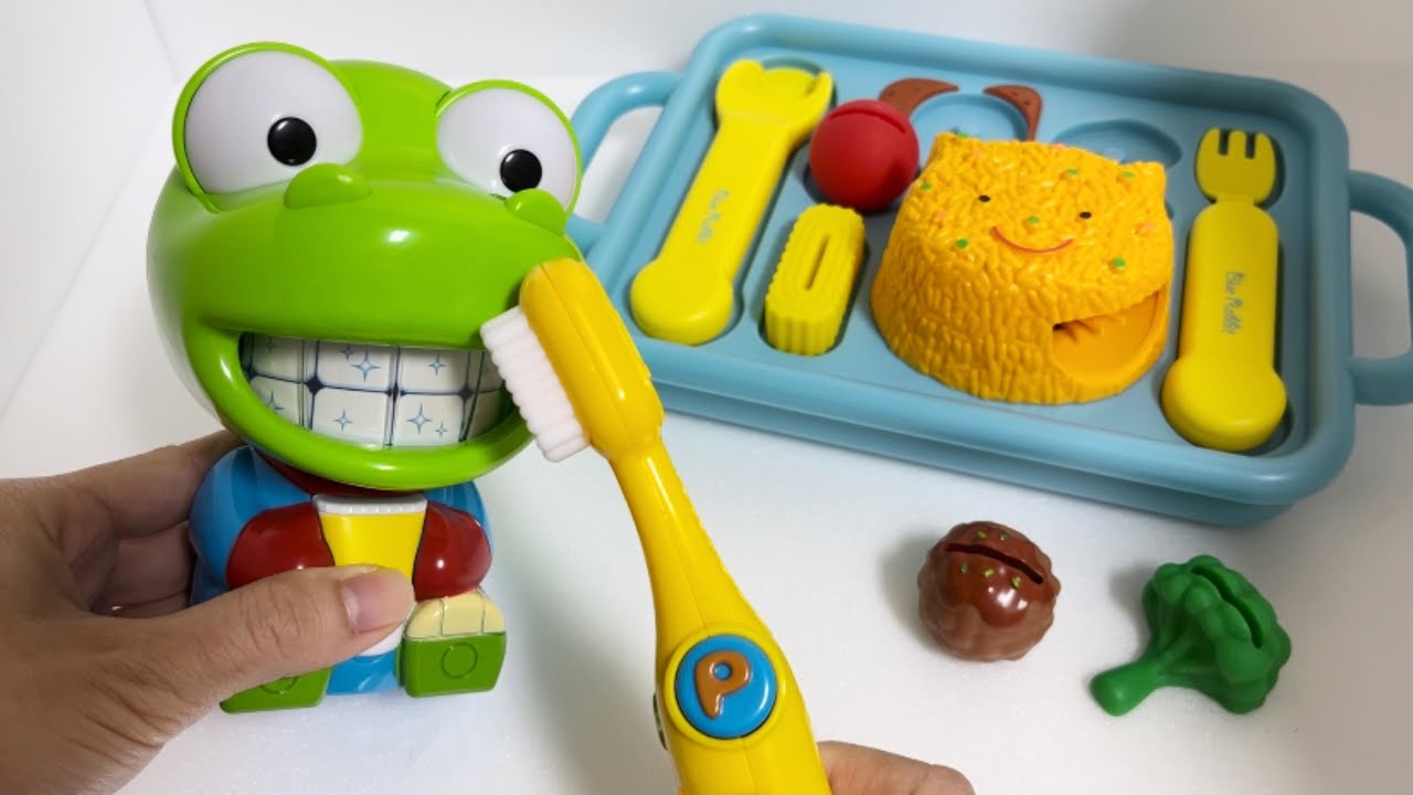 [Toy asmr] Pororo Food Toy Mukbang and Brushing Teeth 🪥 뽀로로 식사놀이 장난감 먹방 ...