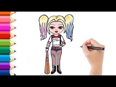 Harley Quinn 2025 | Ilustración a mano estilo visual compacto