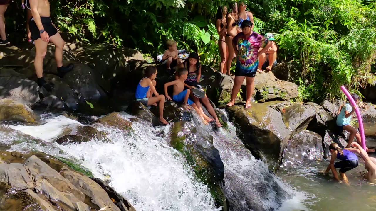 Natural water slide - YouTube