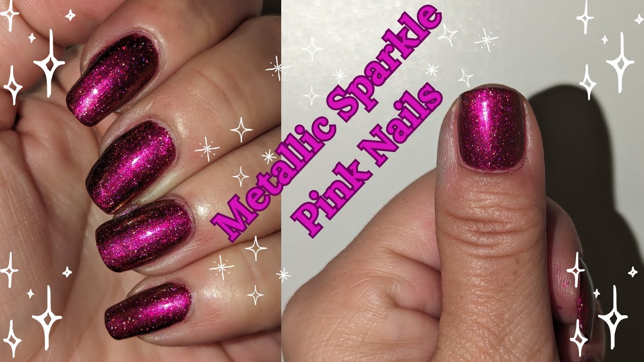 Polish Along! Metallic Sparkle Pink Nails | Come Paint Holo Taco Love ...