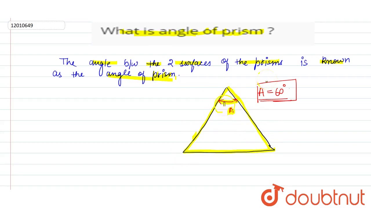 What is angle of prism ? - YouTube