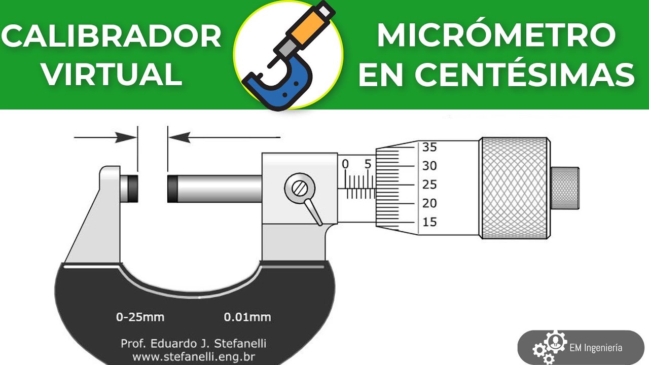 Calibrador micrómetro virtual (micrómetro de exteriores en centésimas ...