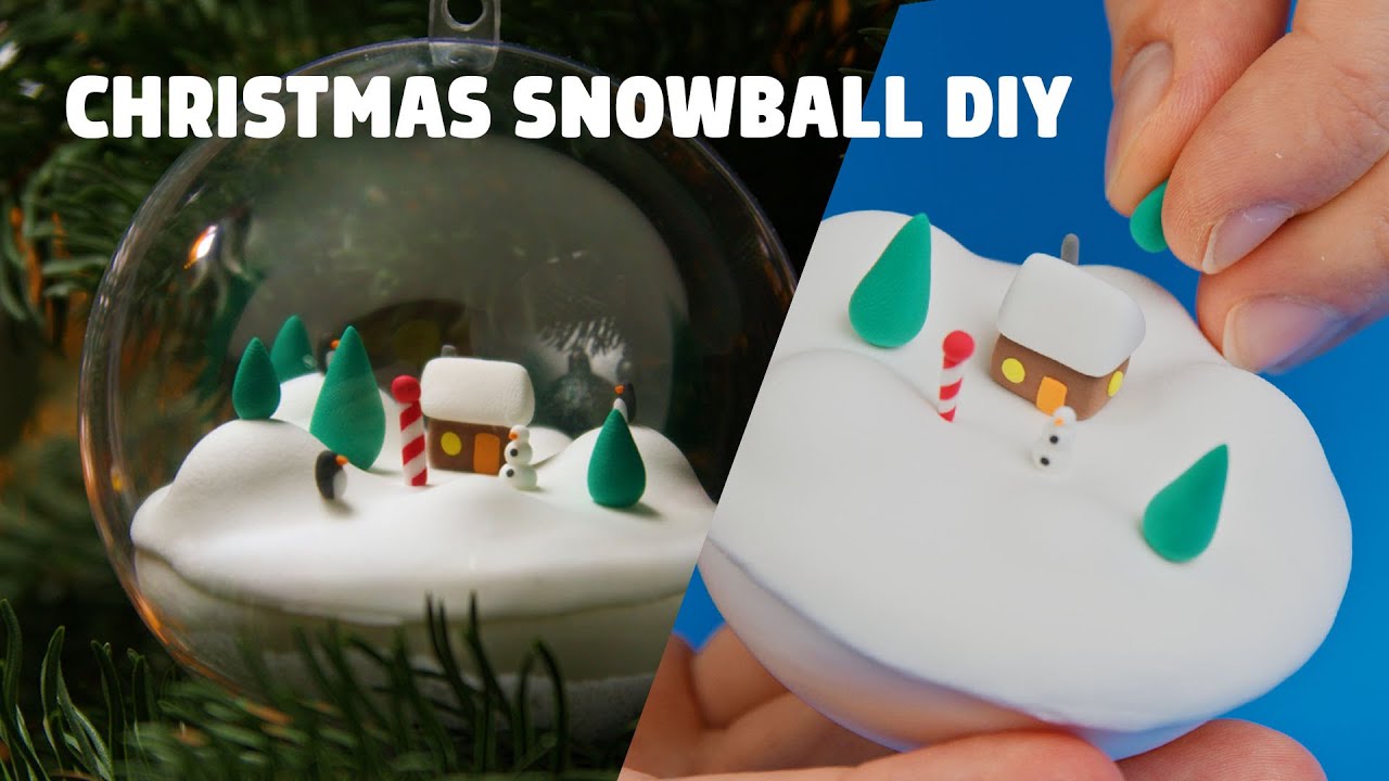 Christmas DIY Decoration: Clay Snowball Step-by-Step Craft - YouTube