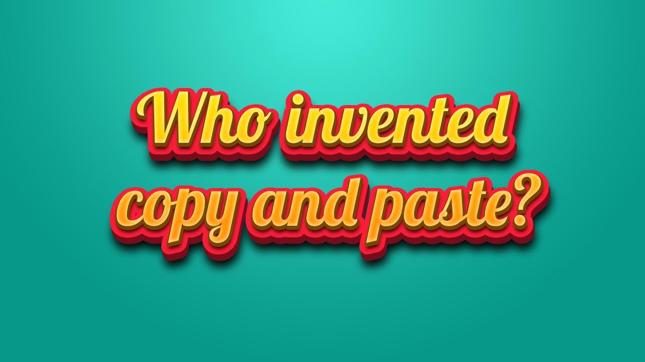 DekoTV - Who invented copy and paste? - YouTube