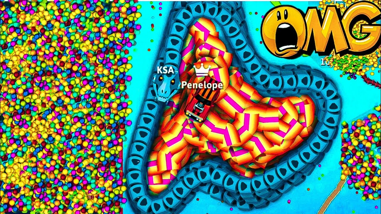 snake. io how to circle Top 01 snake in the map | snake. io trapped top ...