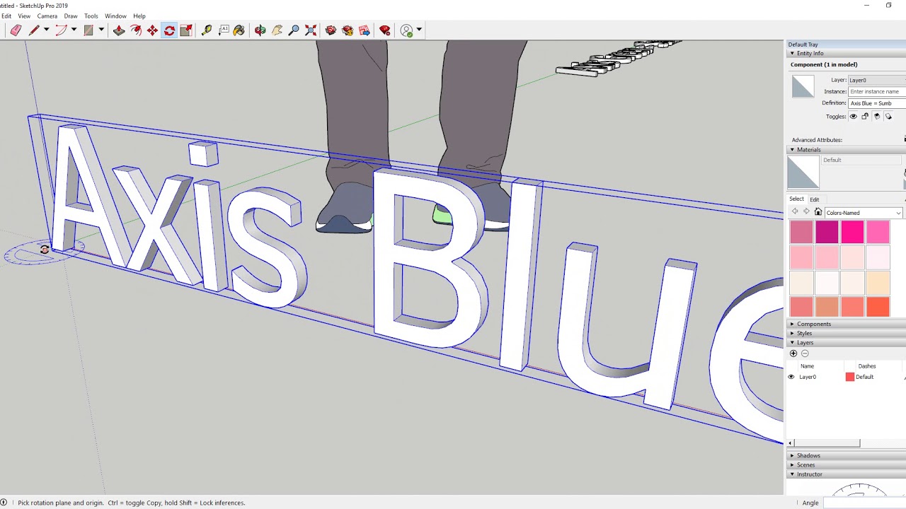 Tutorial Sketchup 2019 untuk Pemula #1 : Pengenalan Sumbu Axis - YouTube