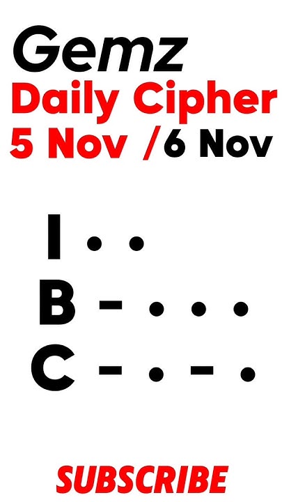 Gemz Daily Cipher Morse Code 5 Nov & 6 November 2024 | Unlock Today’s Code & Rewards! # ...