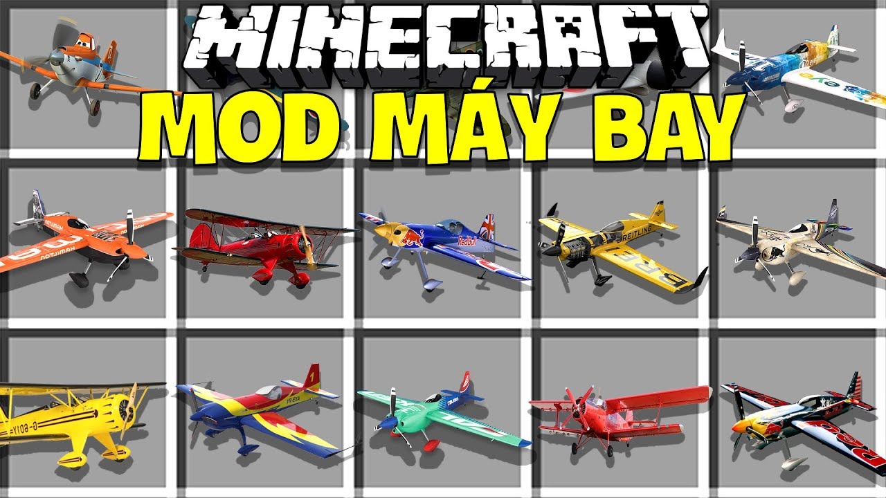 MINECRAFT MOD MÁY BAY BẮN SÚNG*MÁY BAY NHANH NHƯ CHỚP - YouTube