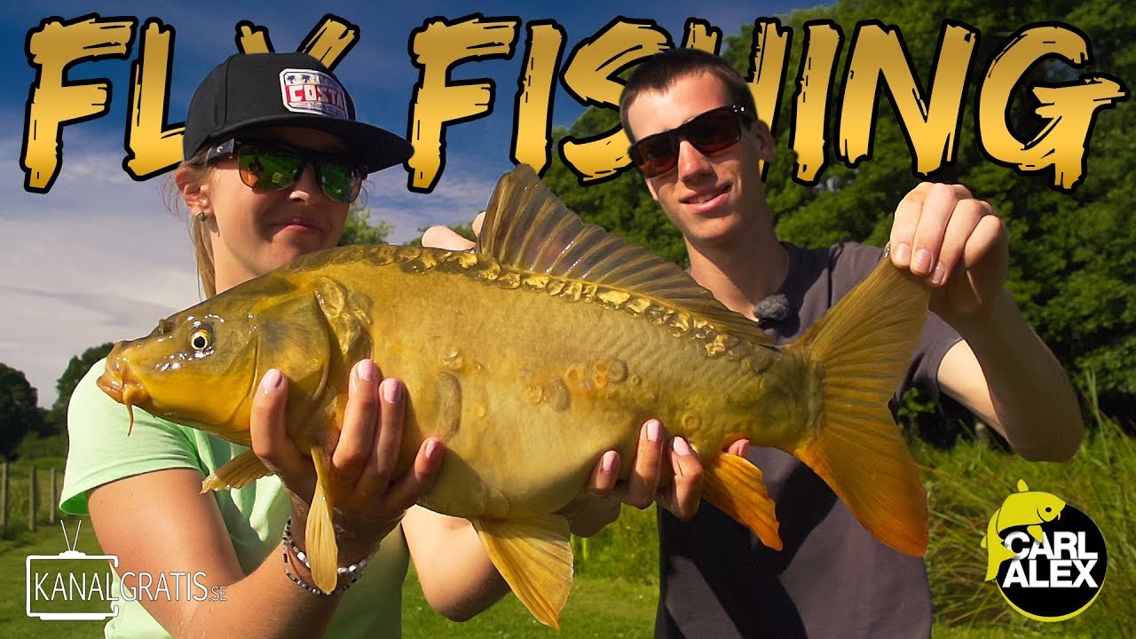 STUPID CARP FLY FISHING ON SURFACE - ft. Carl And Alex Fishing - YouTube