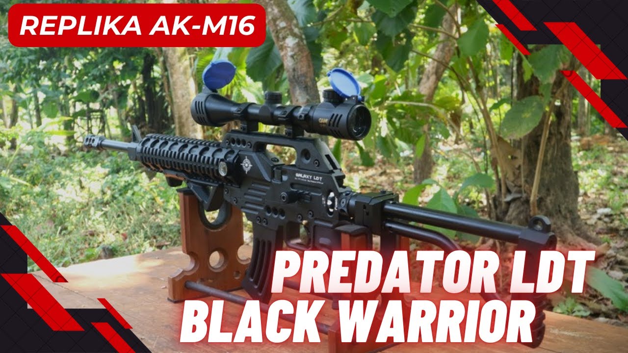 REPLIKA SENJATA M16!! REVIEW TUNTAS PCP LDT BLACK WARRIOR M16 TERBARU ...