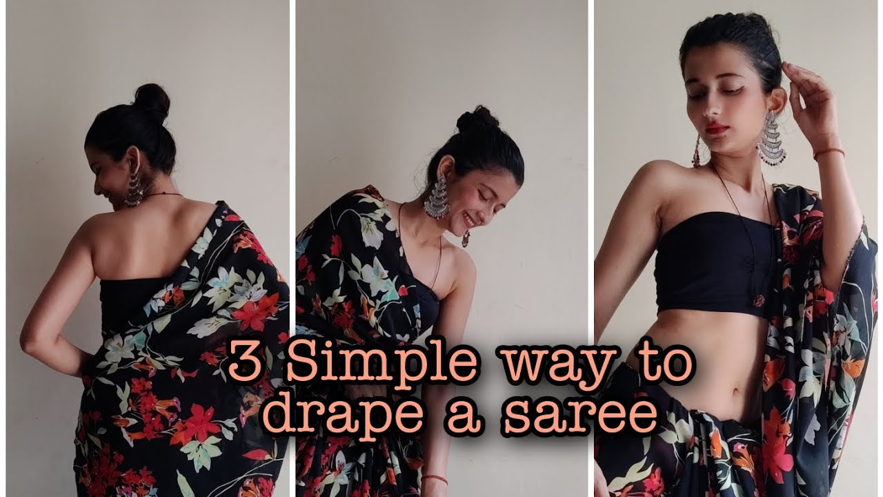 3 Simple ways to drape a Saree | #sareedrape #sareei dia #drapeasaree # ...