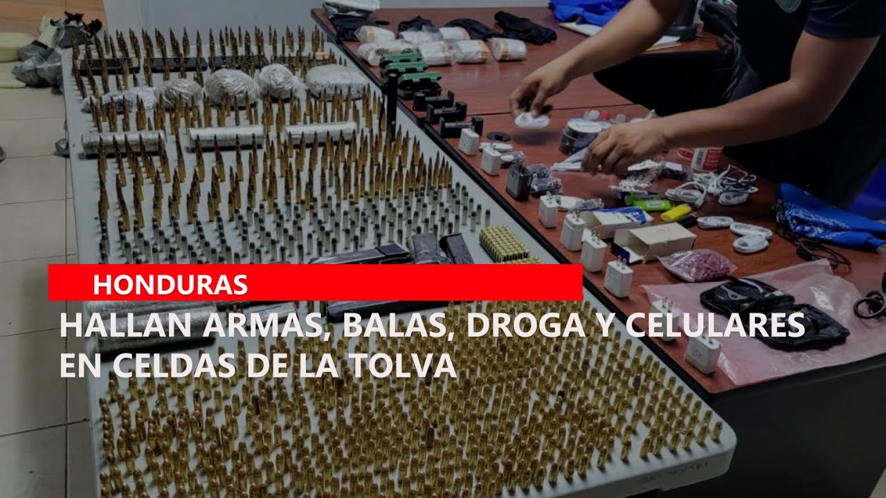 Hallan armas, balas, droga y celulares en celdas de La Tolva - YouTube