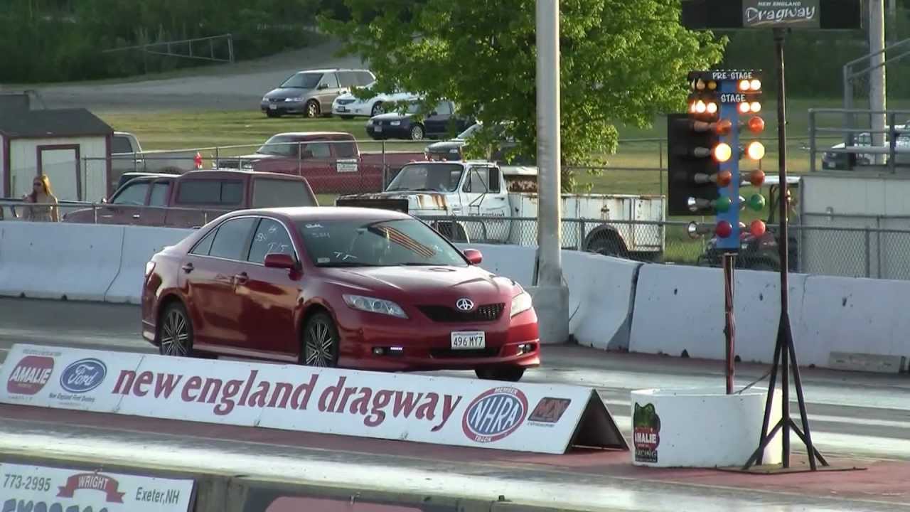 2007 Toyota Camry Drag Race, 13 second toyota, 13.9 @ 99mph IFO NED ...