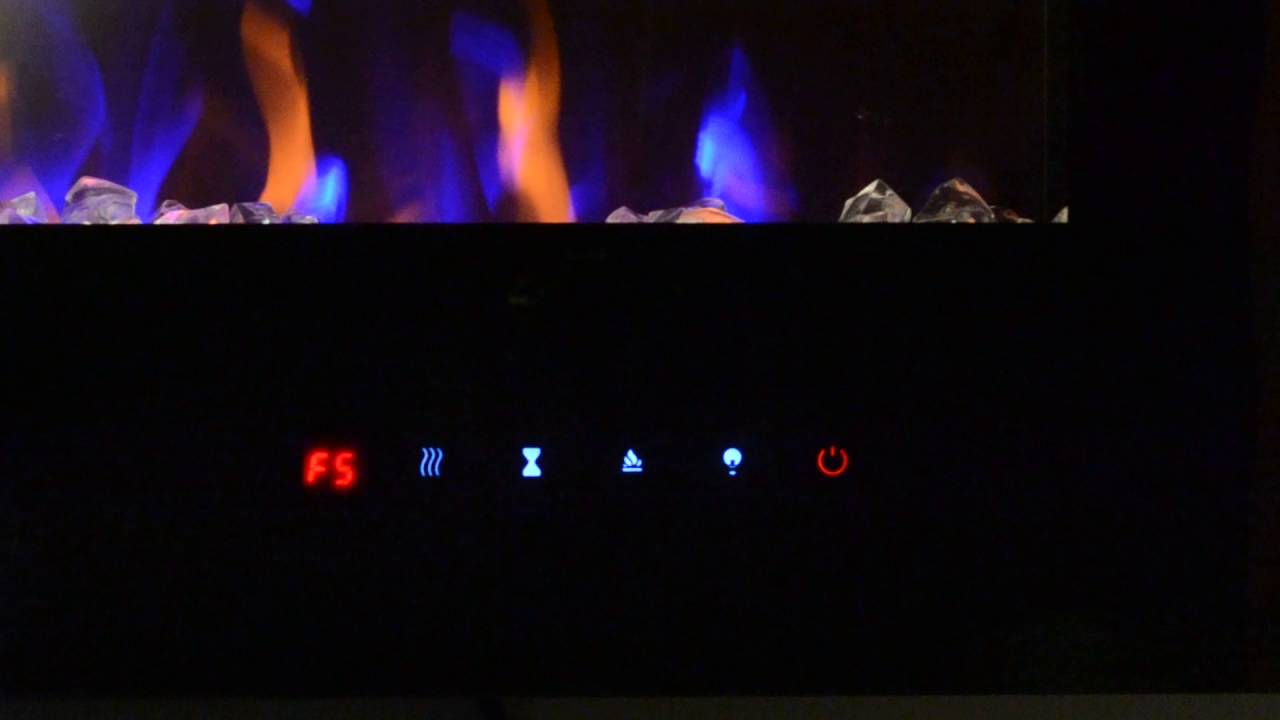 PREMIUM WALL MOUNTED ELECTRIC FIRE TOUCH PANEL CONTROL - YouTube