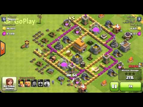 Clash of Clans(coc) Lightning Spell Attack Strategy - YouTube