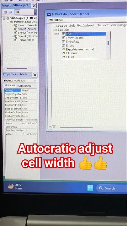 অটোমেটিক সেলকে এডজাস্ট করুন। How to automatically adjust cell width #shorts #excel #bangla - YouTube