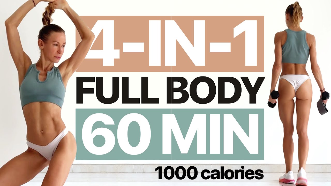 60 MIN FAT BURNING FULL BODY HIIT WORKOUT | INTENSE 1000 Calories Challenge - At Home | No ...