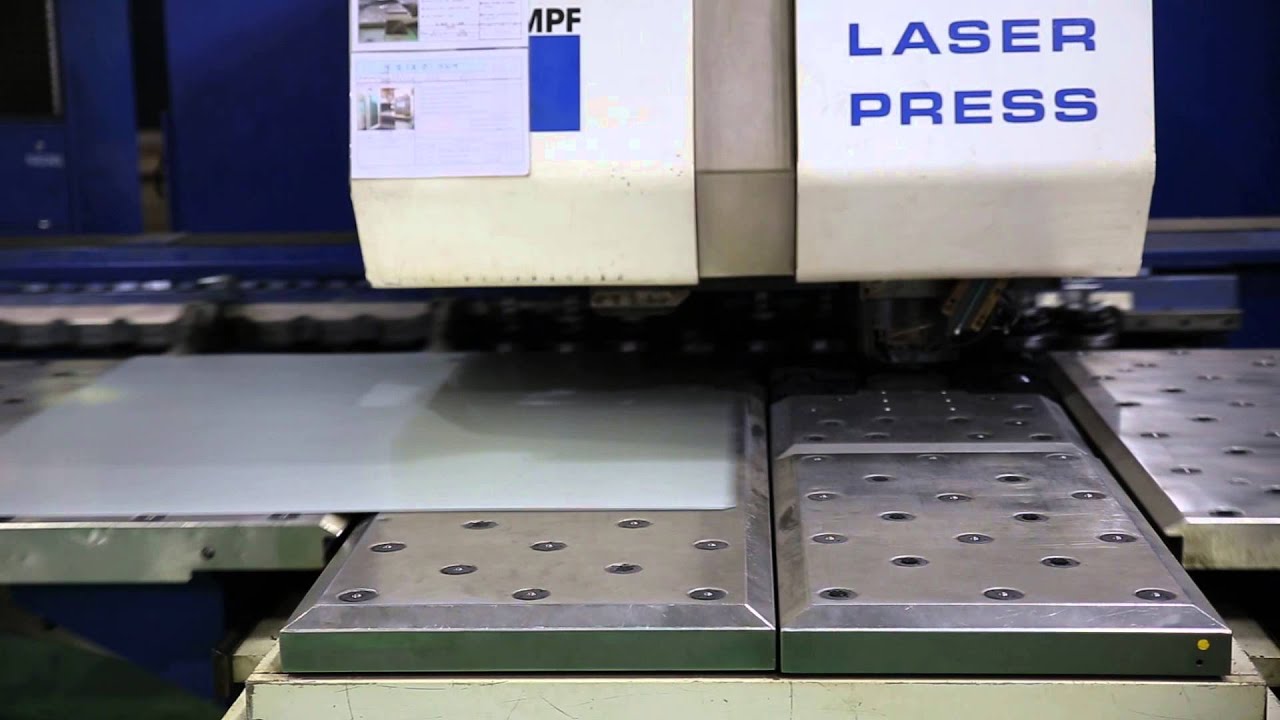 (주)한국레이저 / CNC LASER-PRESS + PUNCH기(복합기) - YouTube