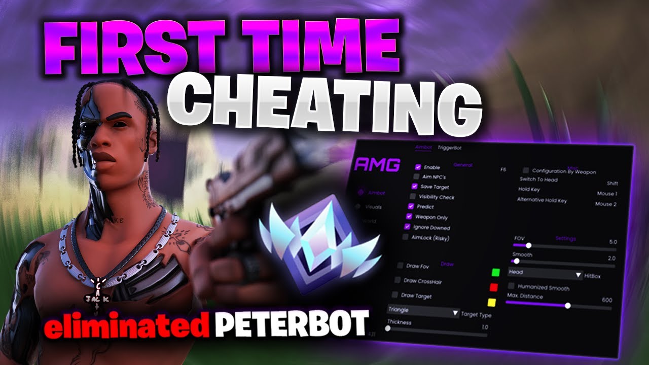 Noob Tries Fortnite CHEATS for the First time 🎯 | amg cheats - YouTube