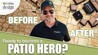 The New Guy's Dream Backyard Patio Makeover Ft. Natural Stone Pavers - Before & After