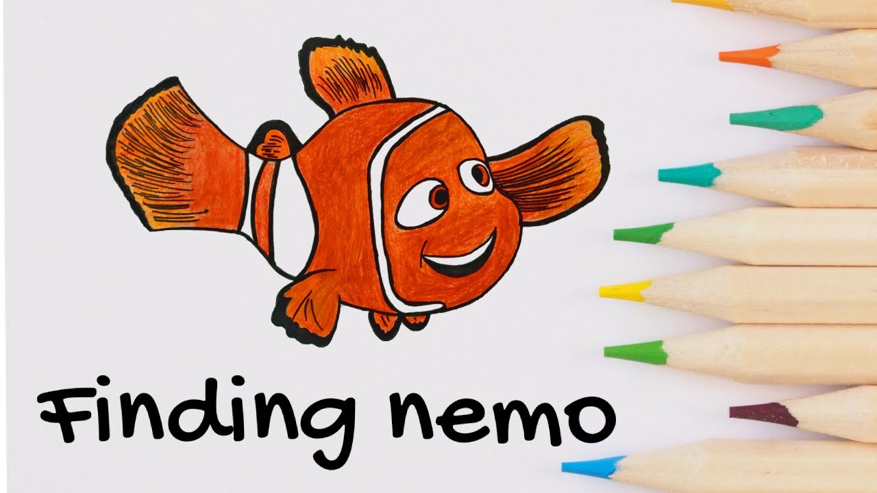 How to Draw Nemo | Finding Nemo | How to Draw Nemo Fish | Learn Drawing ...