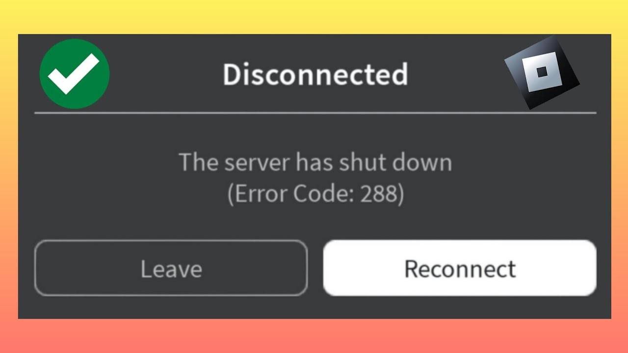 Cómo solucionar el código de error 288 en Roblox - YouTube