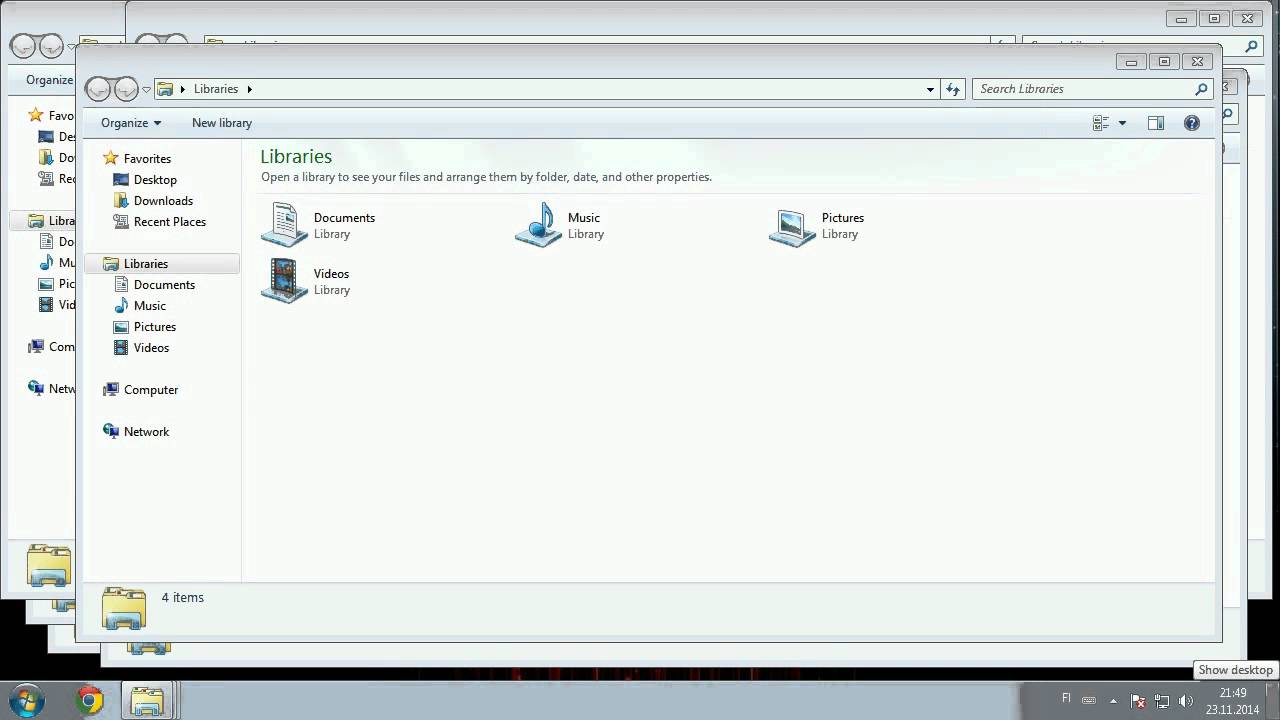 How to show desktop / hide windows in Windows 7 - YouTube