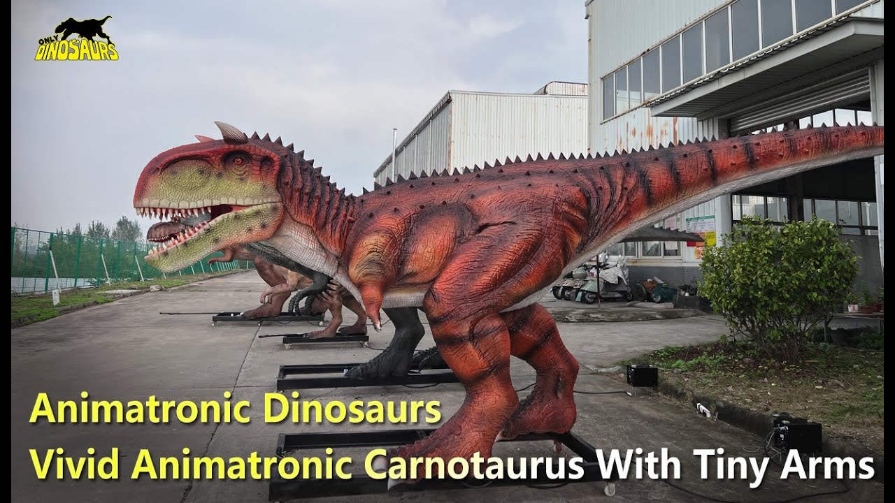 Vivid Animatronic Carnotaurus With Tiny Arms | Animatronic dinosaurs ...