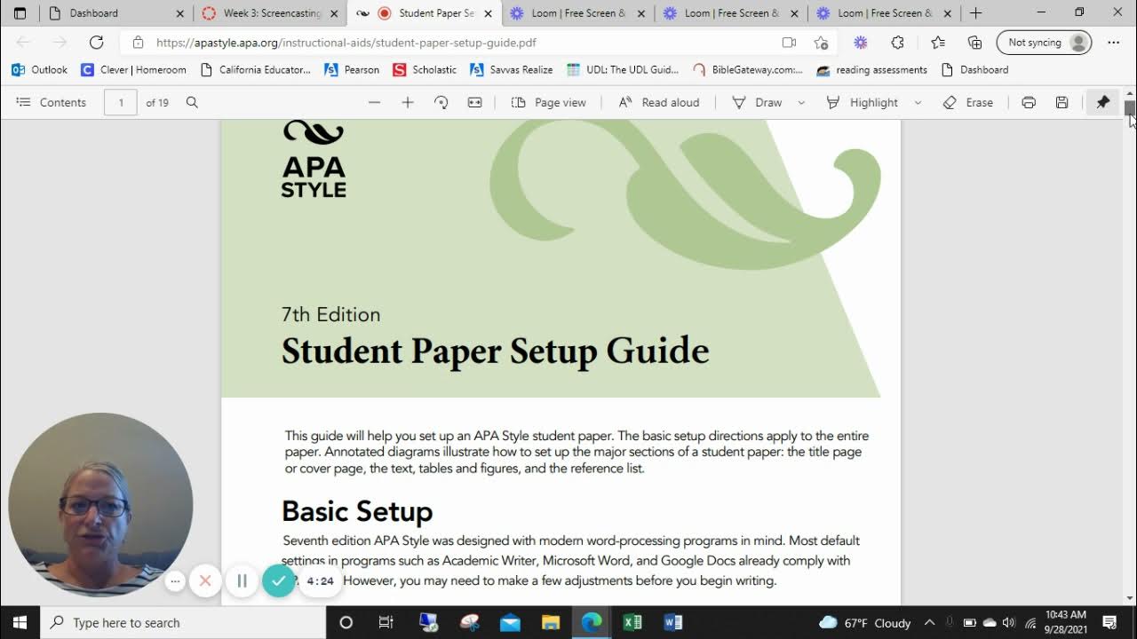Student Paper Setup Guide, APA Style 7th Edition - YouTube