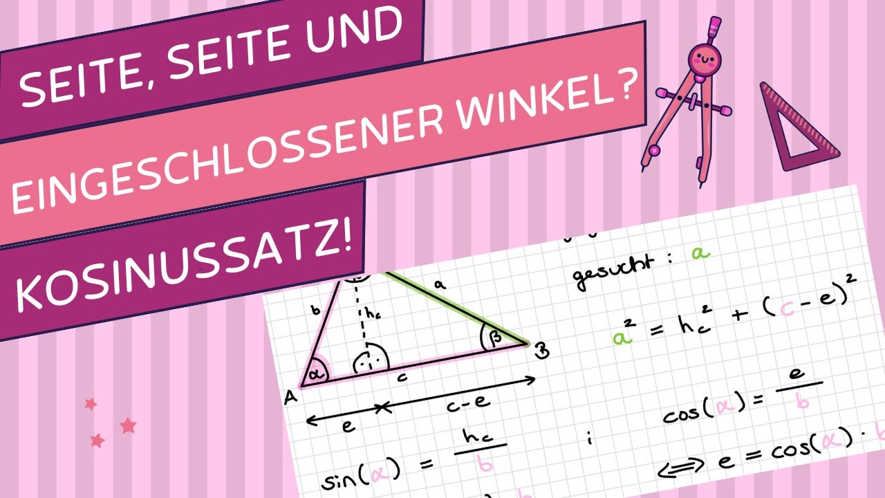 Kosinussatz Herleitung und Anwendung - YouTube