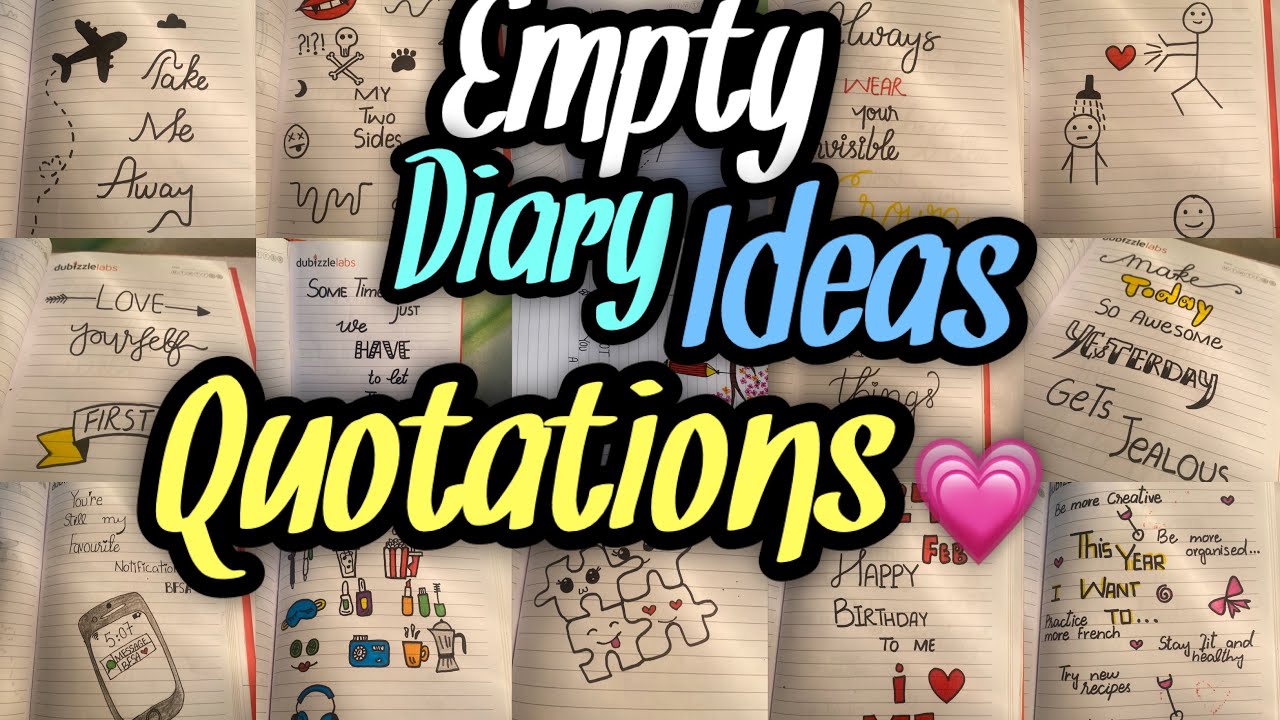 Empty diary ideas ‘ quotations ( fiza noor world) - YouTube