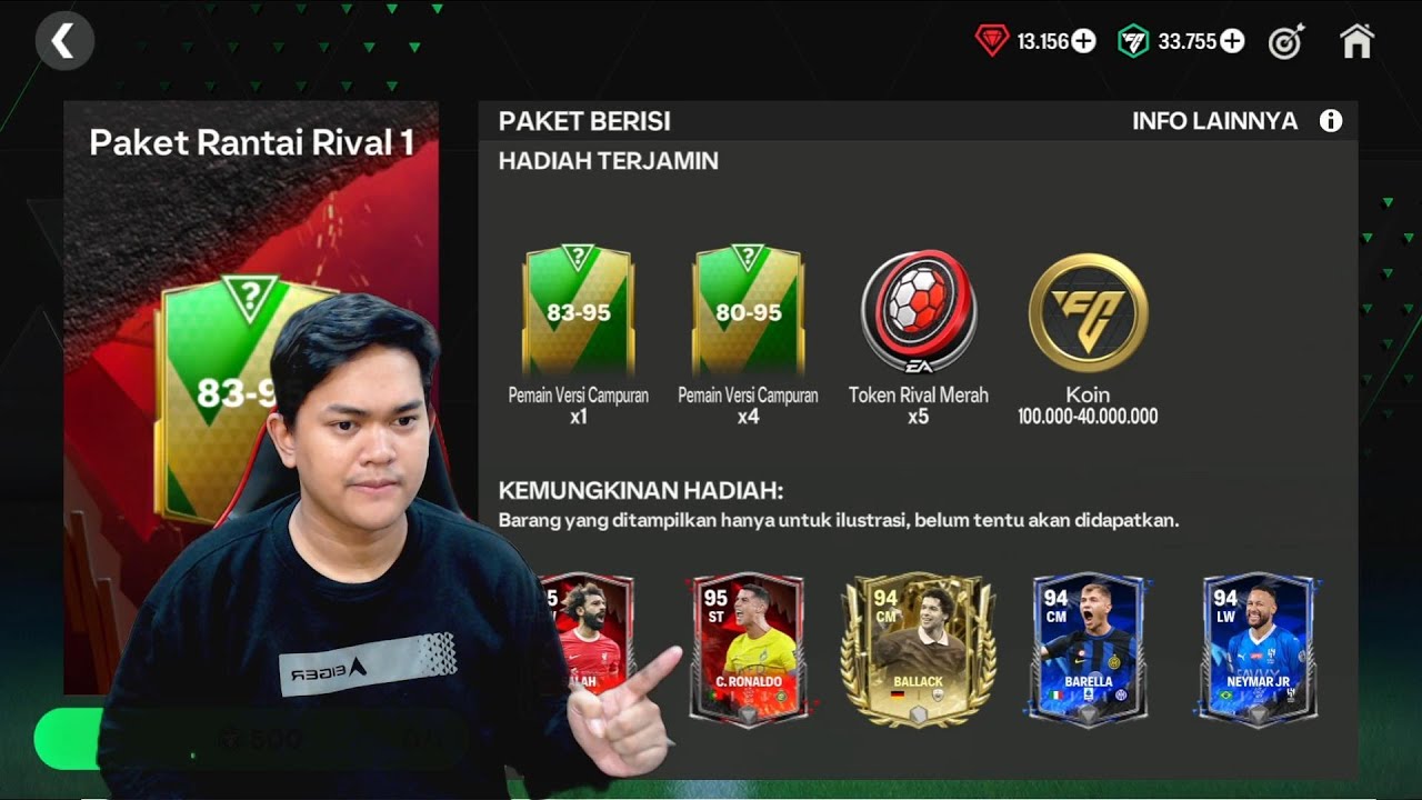GACHA!! YUK BISA YUK CRISTIANO RONALDO RIVALS! GACHAIN AKUN MODERATOR ...