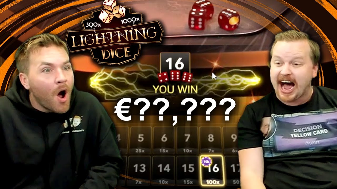 BIG WINS | Our *NEW* Favorite Game: Lightning Dice! - YouTube