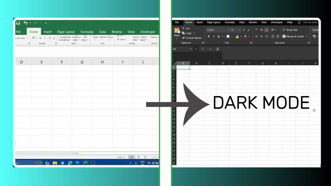 How to enable Dark Mode in Excel 2024 - YouTube