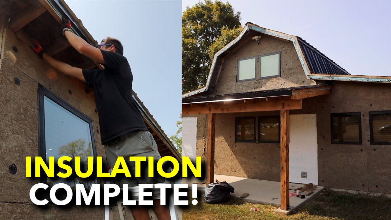 Repairing Rockwool Tornado Damage! | Abandoned Shed to Tiny House - YouTube