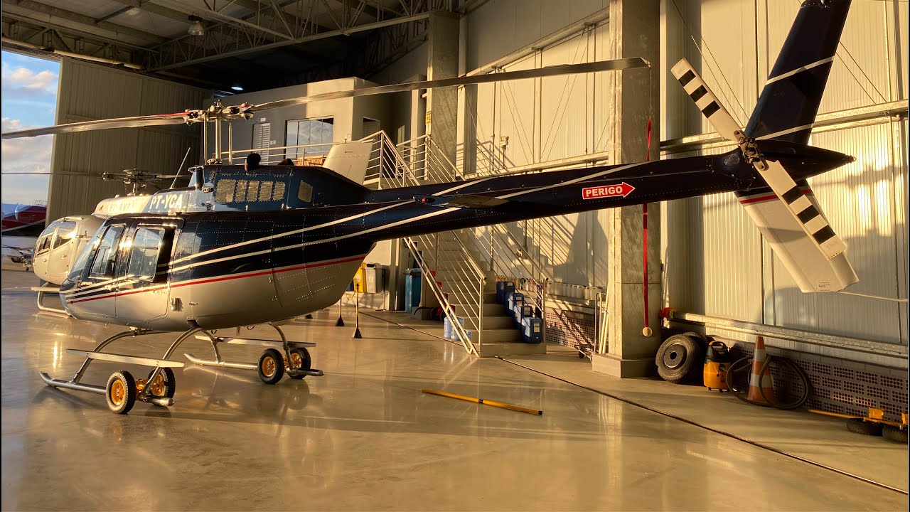 Ground Handling Wheels helicopter Bell 206 Jet Ranger - YouTube