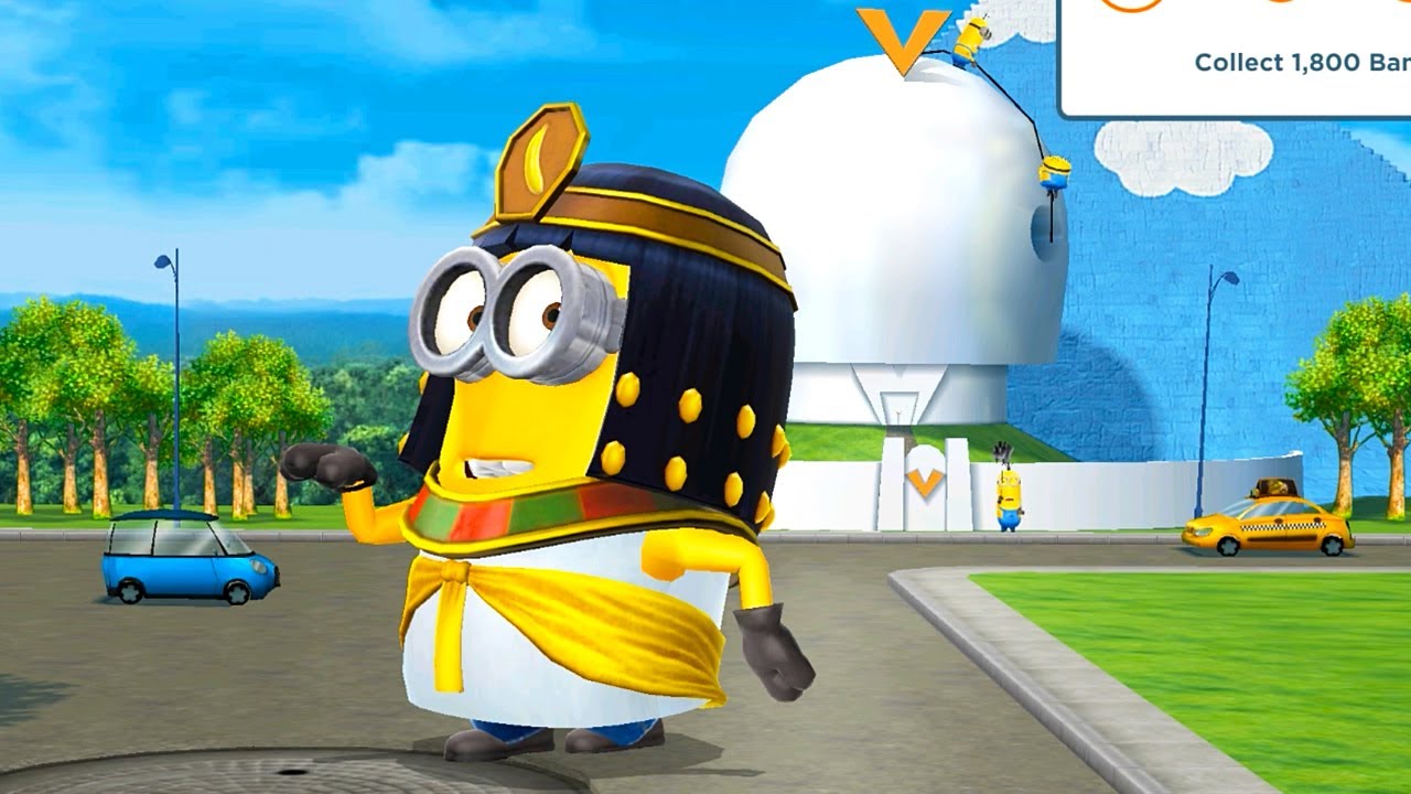 Cleopatra minion completed levels 91 and 90 with Minion sled props ...
