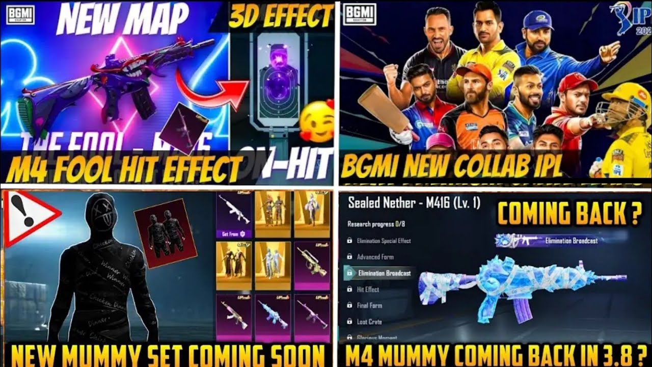 OMG 😱 M4 Fool Hit Effect | Bgmi New Mummy Set | Bgmi Upcoming New Collab - YouTube