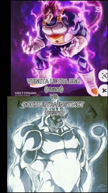 Vegeta ue ozaru vs Goku ui ozaru #dbs #dbz #anime #ozaru #vs #ozaru # ...
