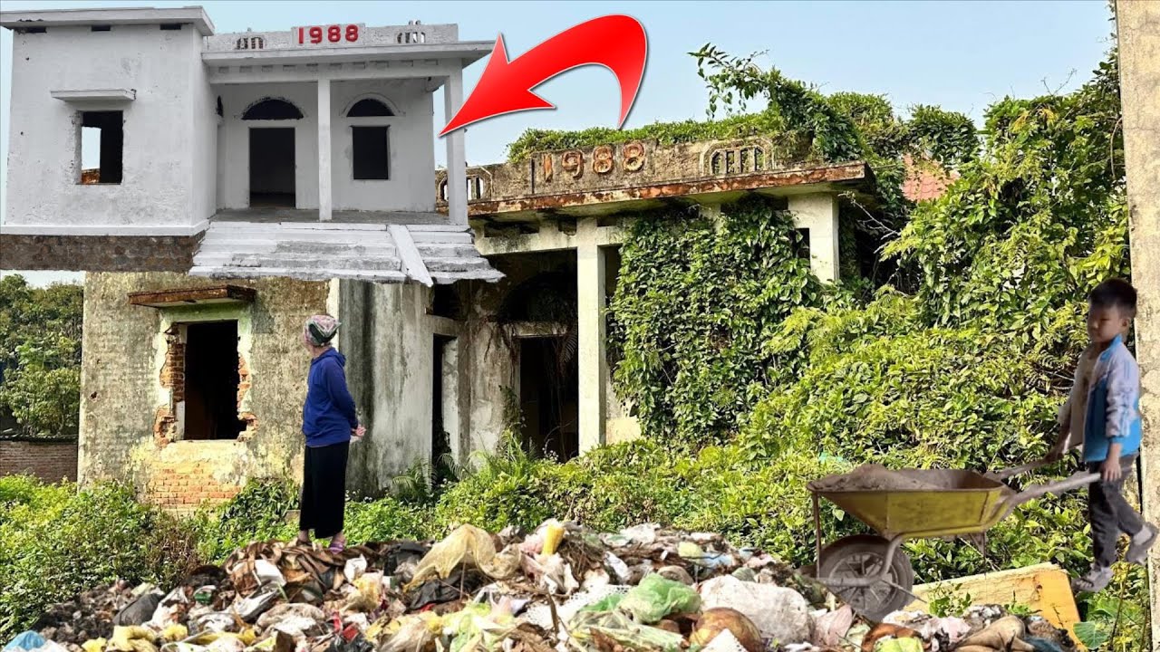 Full Video! Restoration and Cleaning The HAUNTED House Full of Grass ...