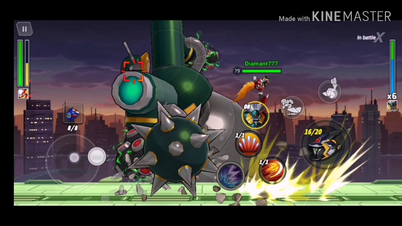 MegaMan X Dive - Maoh The Giant (MMX3 mini boss) Hard Mode No Damage ...