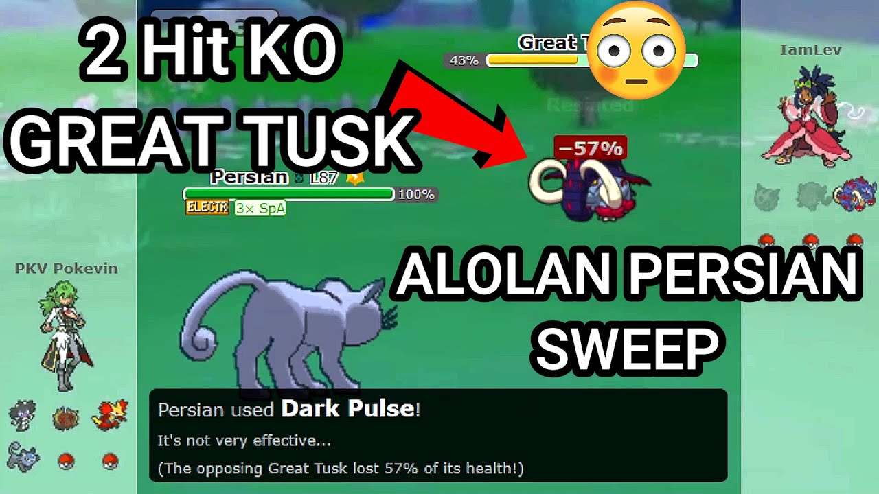 Alolan Persian is Unstoppable! (Pokemon Showdown Random Battles) (High ...