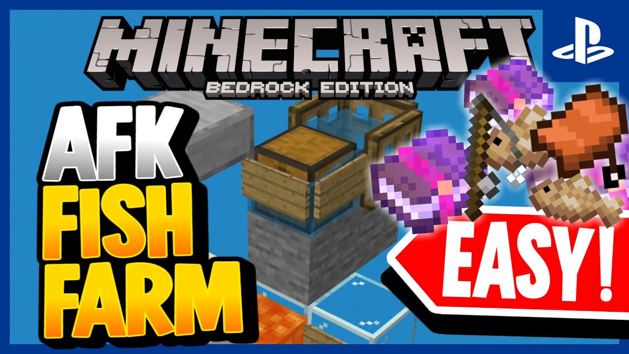 Minecraft PS4 AFK FISH FARM 🐟 (Autoklicker) SUPER EASY! - Minecraft PS4 ...